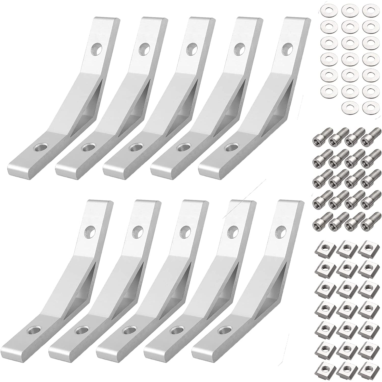 10 x Angle Connectors 135° Corner Angle Mounting Material, Vorxeon Alu ...